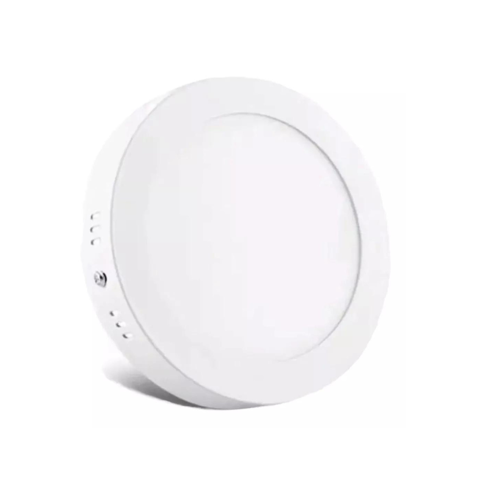 Panel Led Fat 12w Sobreponer En Techo Luz Fria Redondo - Cormanix