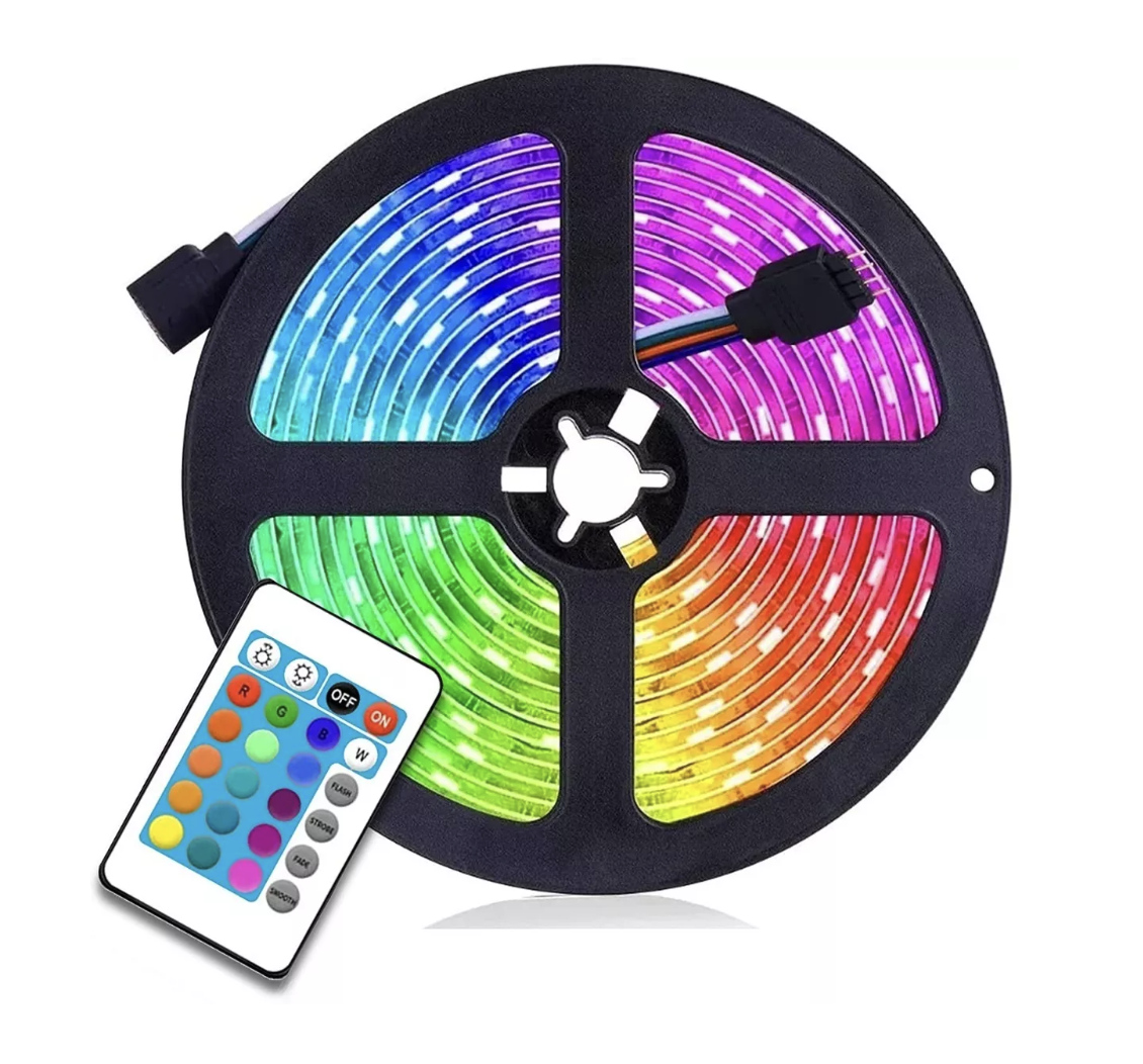 Tira Luz Led Lampara Rgb Impermeable 5 Mts Control Remoto - Cormanix