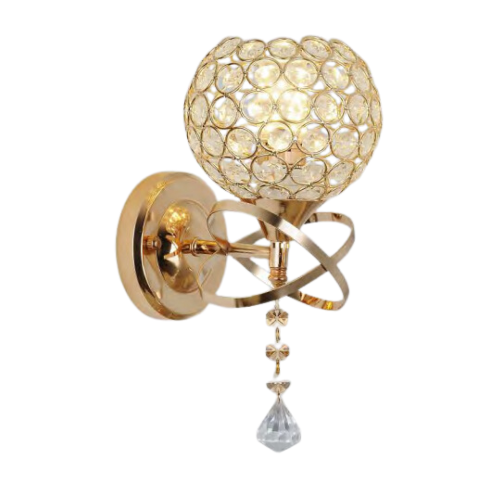 Arbotante Lectura Moderno Cristal Oro - Cormanix