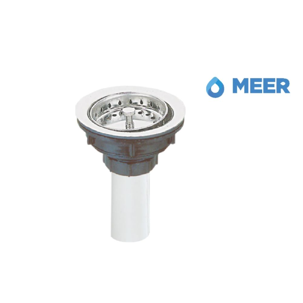 Contra Canasta Inox/Abs Meer Cromada 4" C/Tubo & Pvc Mer - Cormanix